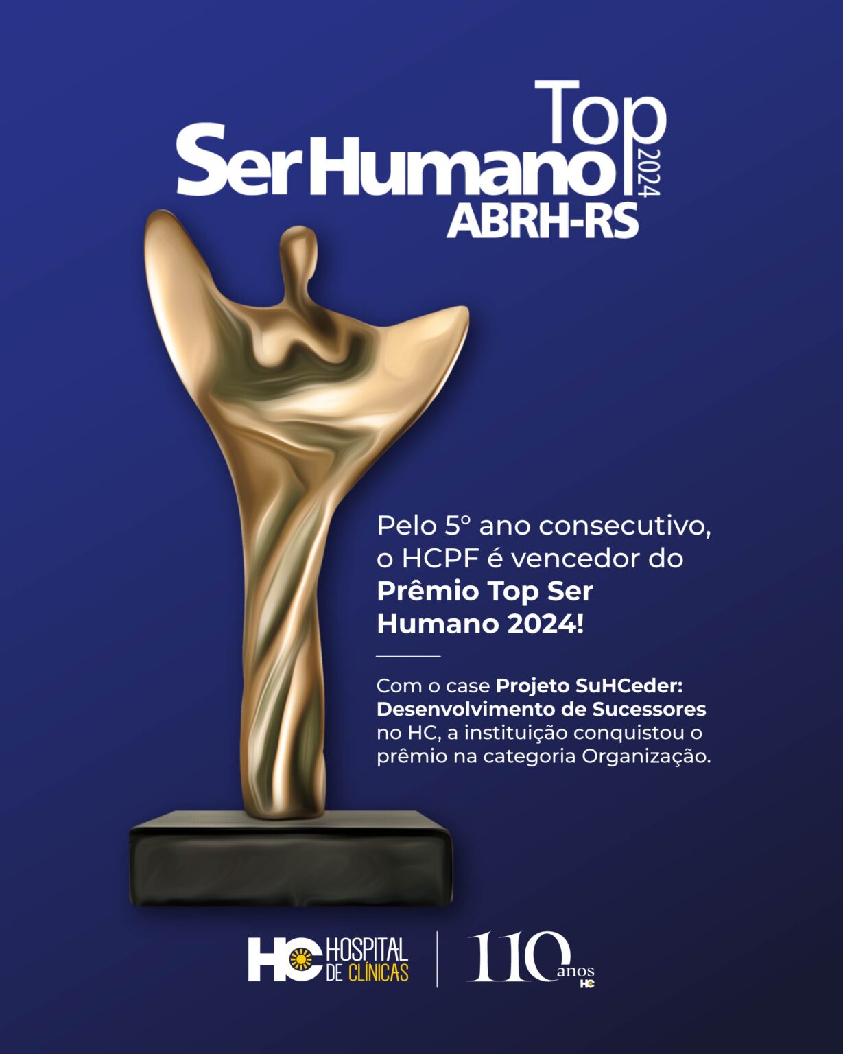 HCPF é vencedor do Prêmio Top Ser Humano 2024