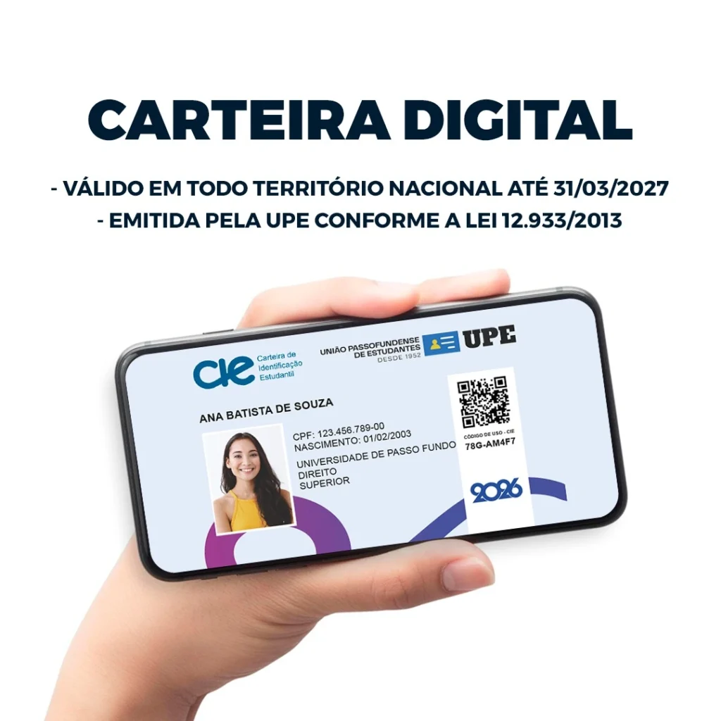 Carteirinha de Estudante de 2026 já está disponível